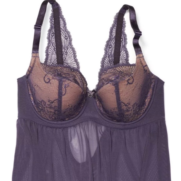 Intimates & Sleepwear | Floral Embroidery Mesh Slip Intimate Lounge ...